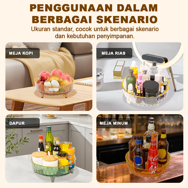 Jual HOMINDO [COD] Rak Penyimpanan Putar 360° / Rak Putar Dapur / Rak ...