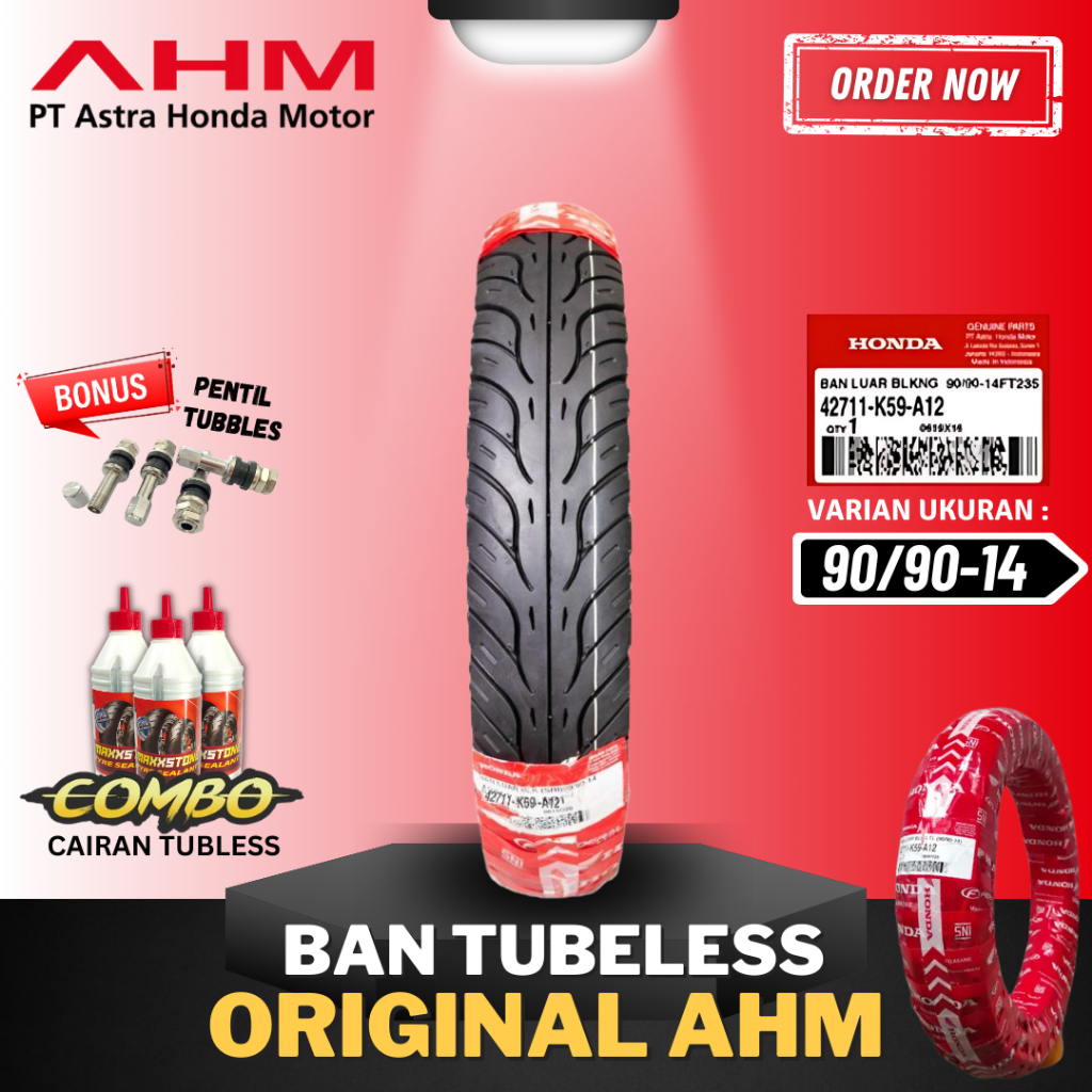 Jual [READY COD] BAN AHM FEDERAL K59 ( 90/90-14 ) 42711-K59-A12 / BAN ...