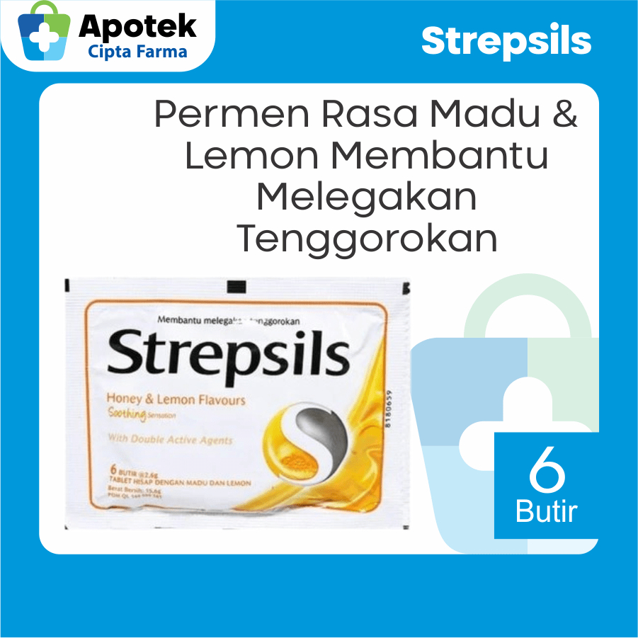 Jual Strepsils Strepsil Soothing Rasa Honey dan Lemon 6 Butir Madu ...