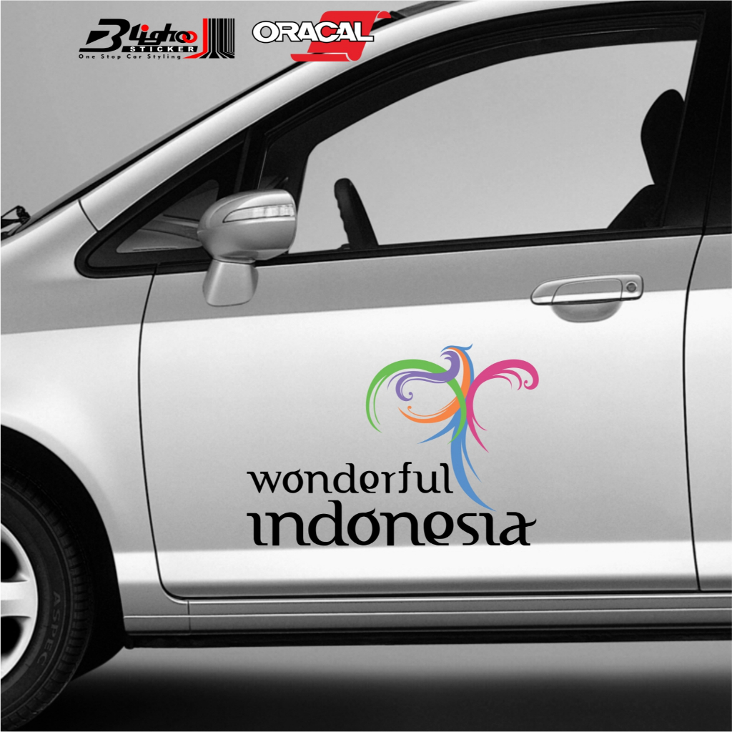 Jual blighoo - sticker mobil wonderful indonesia pesona indonesia 58cm ...