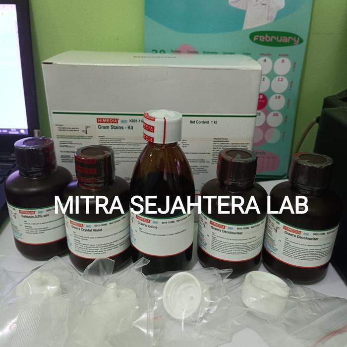 Jual Pewarnaan Gram Stain kit Himedia K001-1KT 1 kit isi 5 botol untuk ...