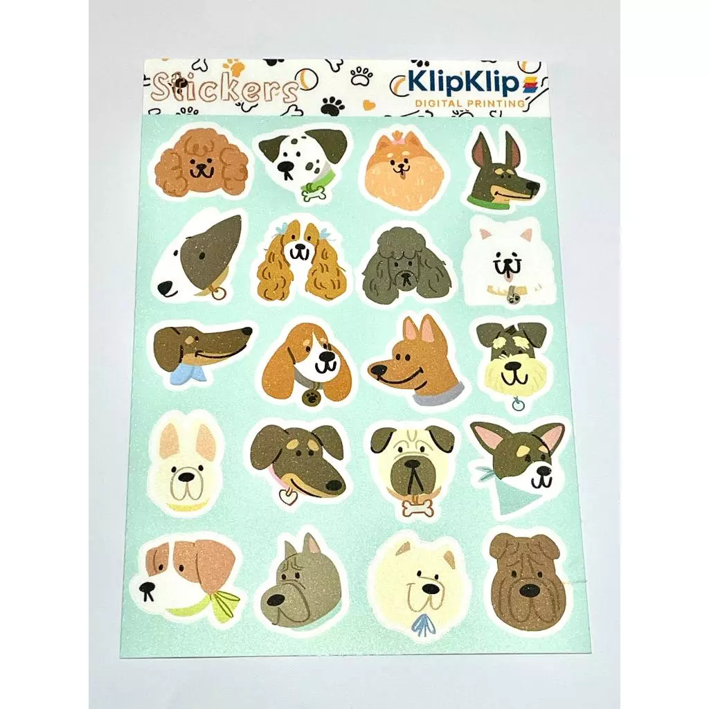 Jual Stiker Anjing Cute Glitter | Sticker Pack Hewan Lucu | Stiker ...