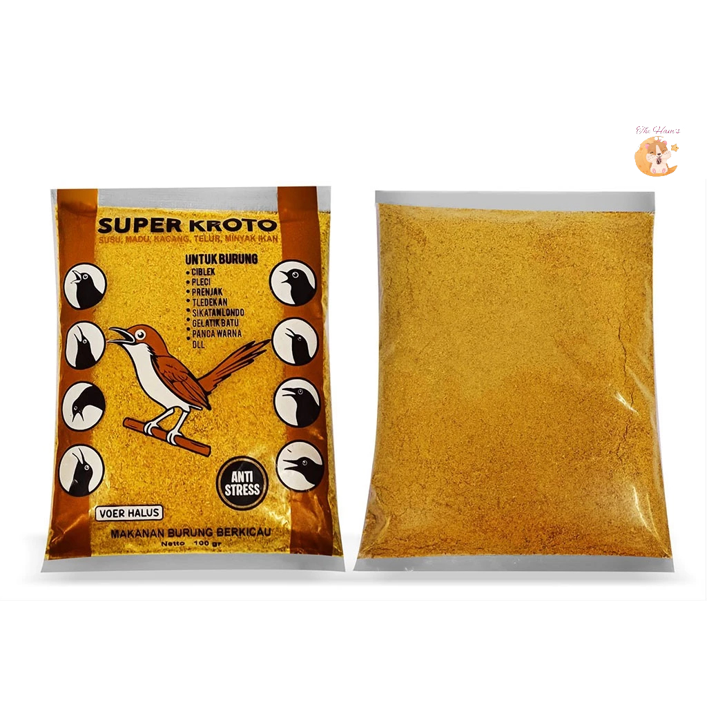 Jual (The Ham's) Super Kroto Voer Halus Anti Stress 100gr I Pur Pakan ...