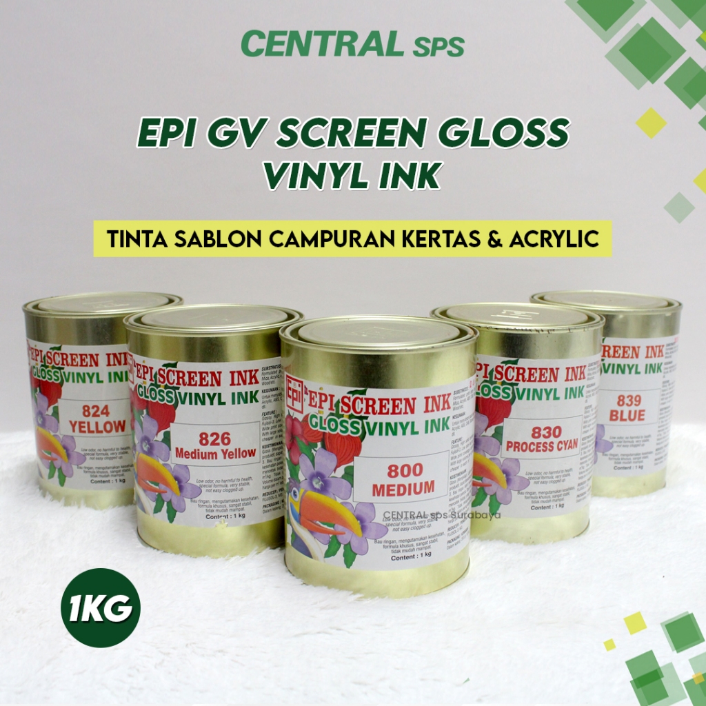 Jual EPI GV Screen Gloss Vinyl Ink 1kg - Tinta Campuran Kertas ...