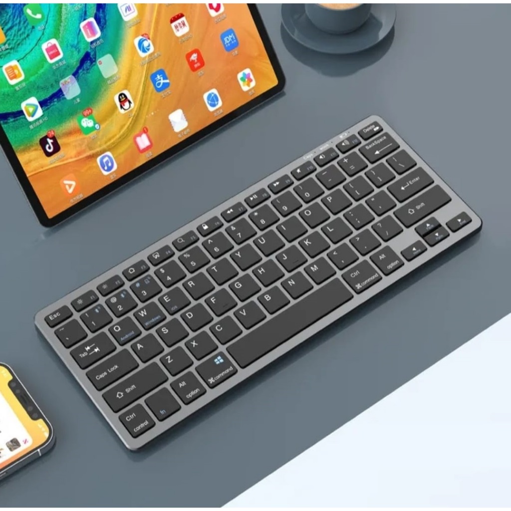Jual Keyboard Bluetooth Wireless Slim Dual Mode Connection | Shopee ...