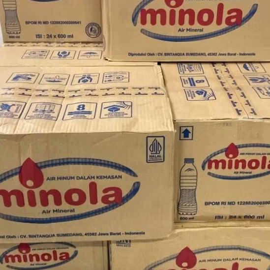 Jual MINOLA AIR MINUM BOTOL 600ML 1 DUS ISI 24PCS | Shopee Indonesia