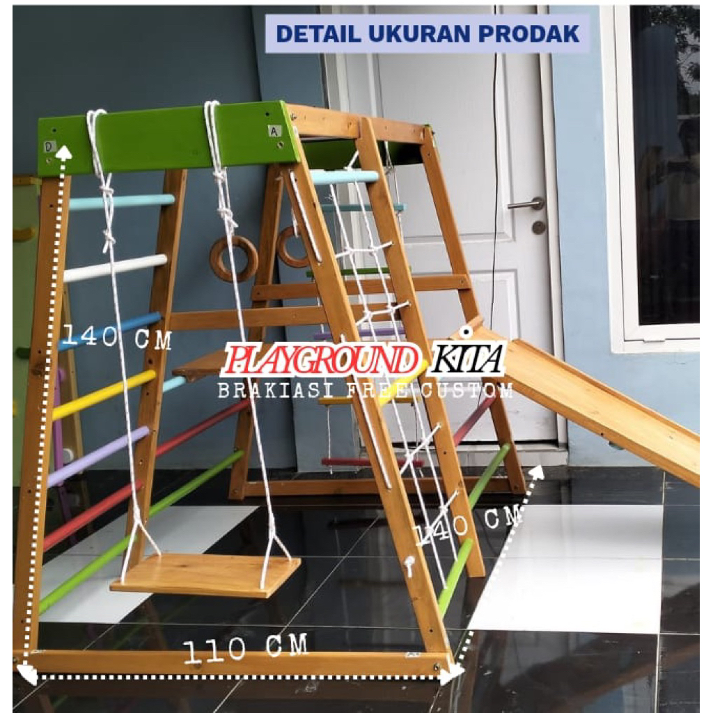 Jual playground fullset brakiasi mainan anak 1.4 x 1.4 warna warni ...