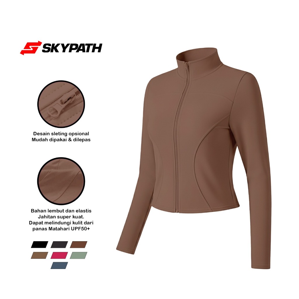 Jual SKYPATH- Jaket Olahraga Anti UV Wanita Gym Running Outdoor | Shopee Indonesia