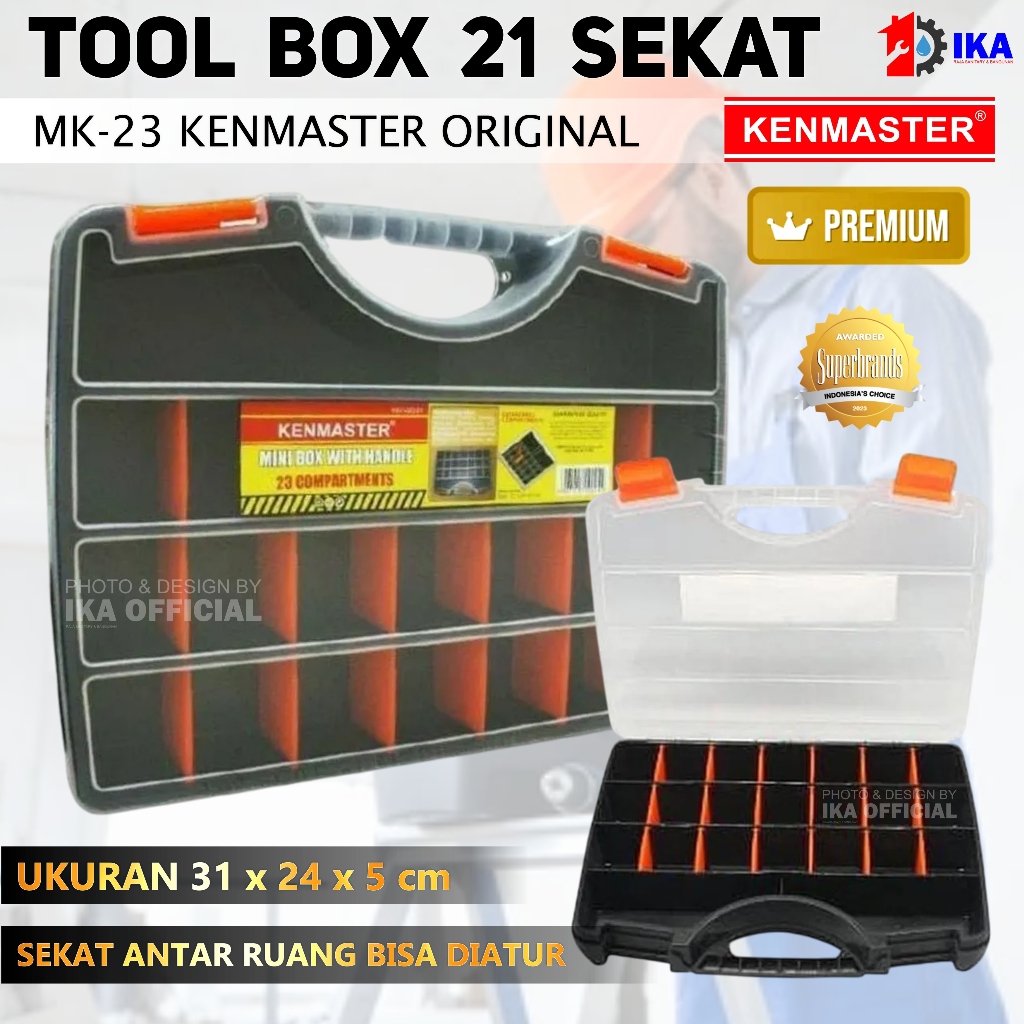 Jual 23 Slot Rak komponen Merk Kenmaster Rak Drawer Kotak Susun / 23 ...