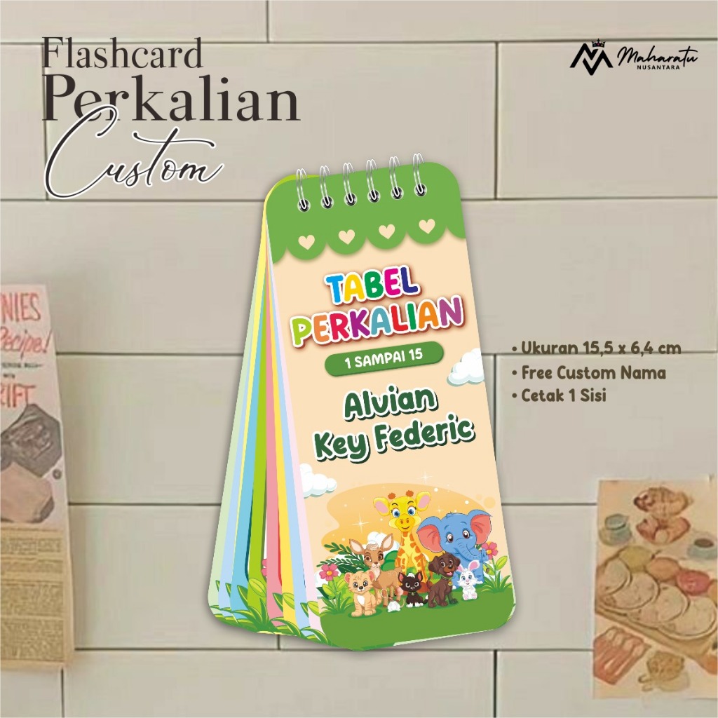 Jual FLASHCARD EDUKASI ANAK 3-5 TAHUN | FLASHCARD EDUKASI PERKALIAN 16 ...