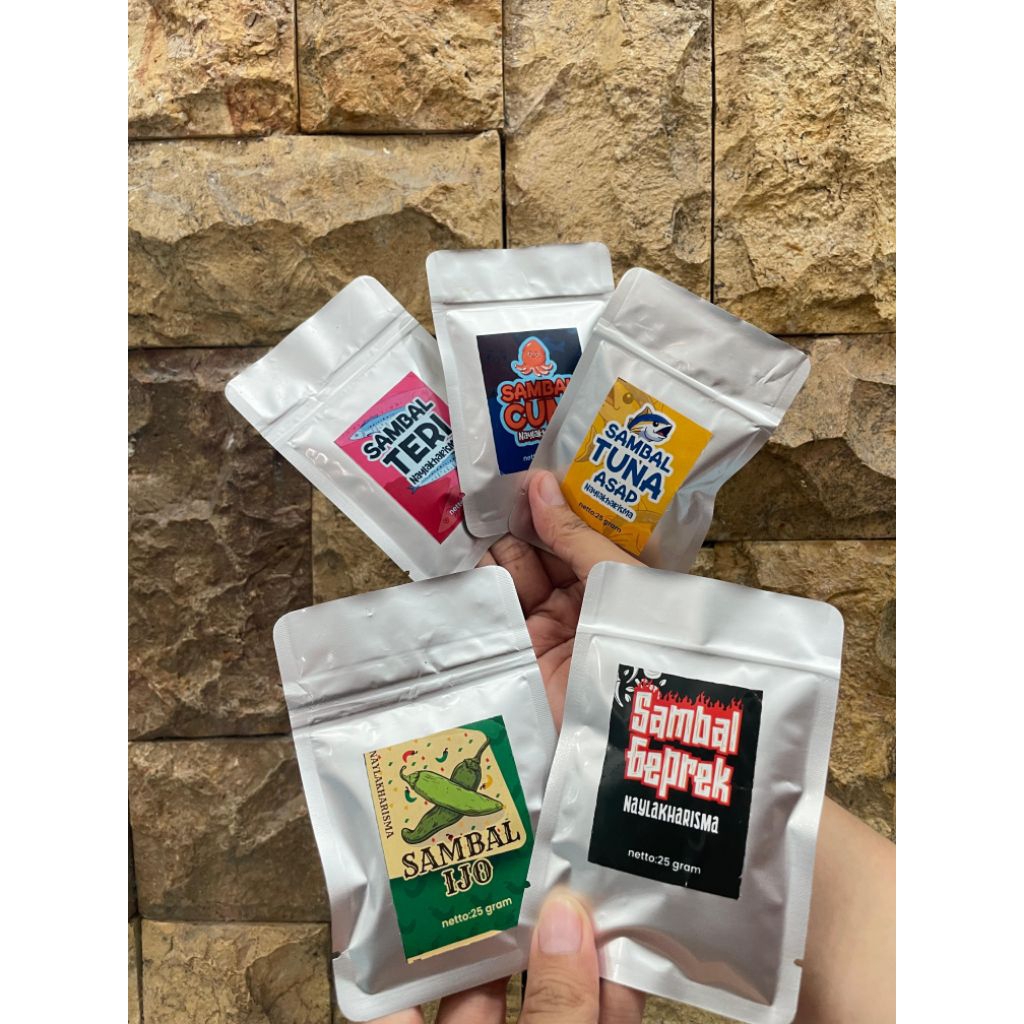 Jual [Kemasan Sachet 25gr] Sambal Sachet by Nayla Kharisma all varian ...