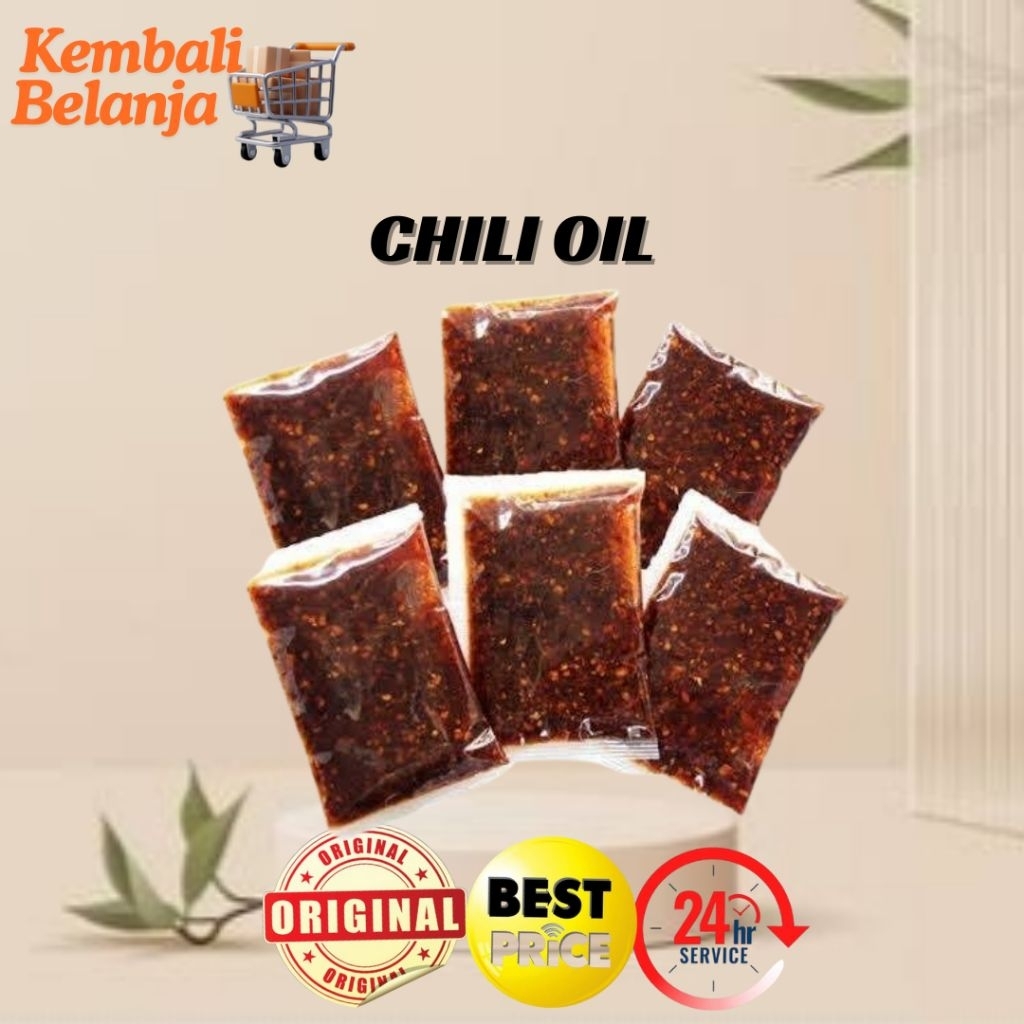 Jual Chili Oil Sachet 10 Gram/ Minyak Cabe Pedas Enak/ Chili Oil Pedas ...