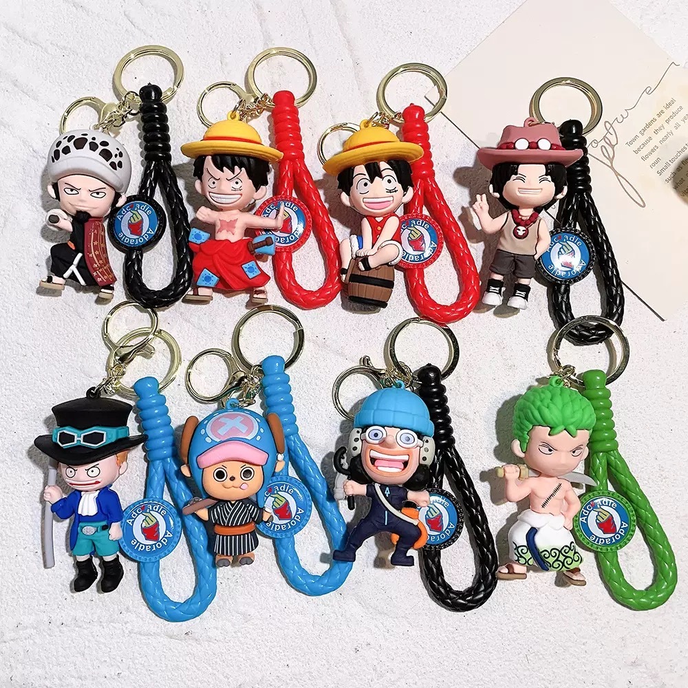 Jual Gantungan Kunci One Piece Keychain Karakter Kartun Luffy Zoro ...