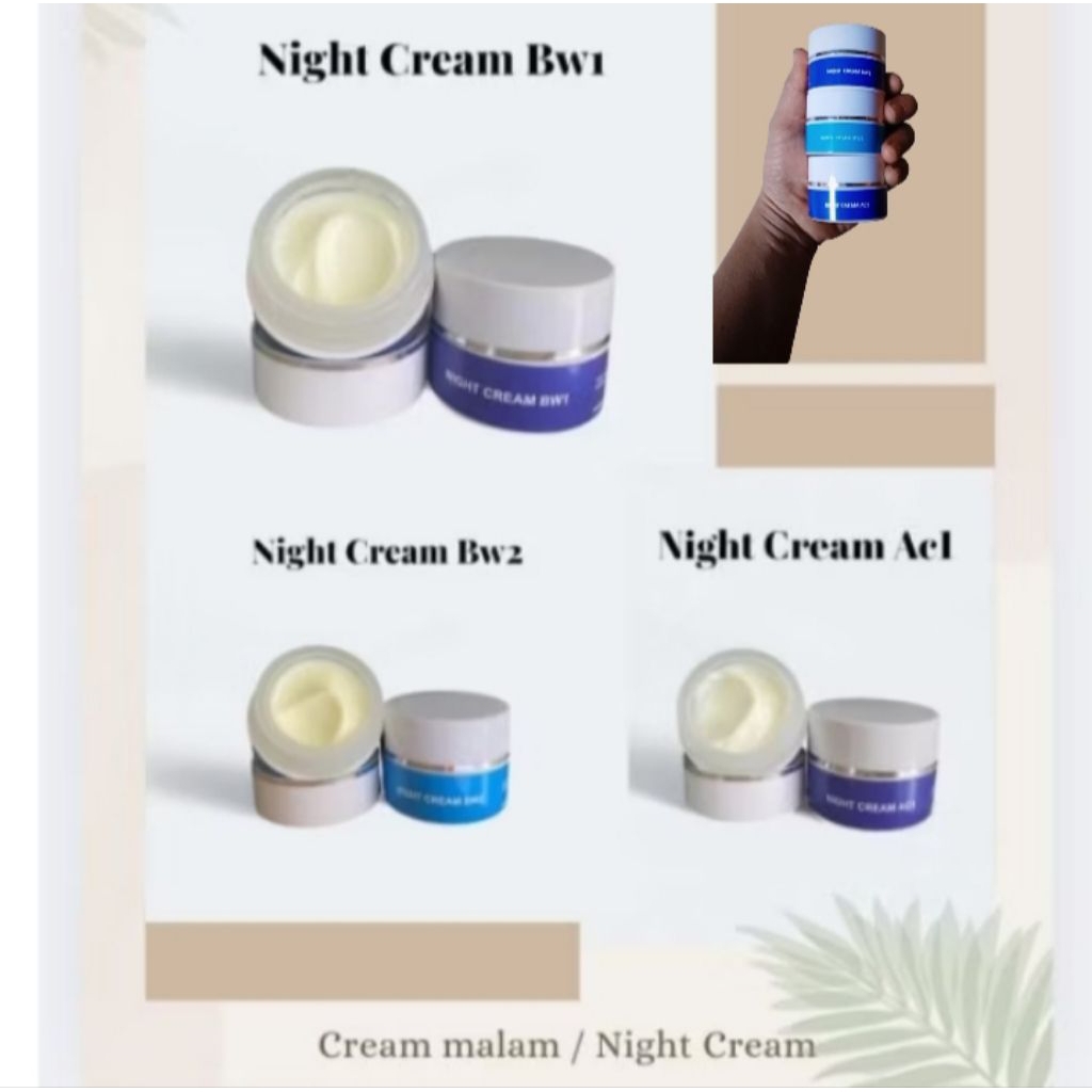 Jual Night Cream / Krim malam BW1 BW2 Dan AC1 15g | Shopee Indonesia