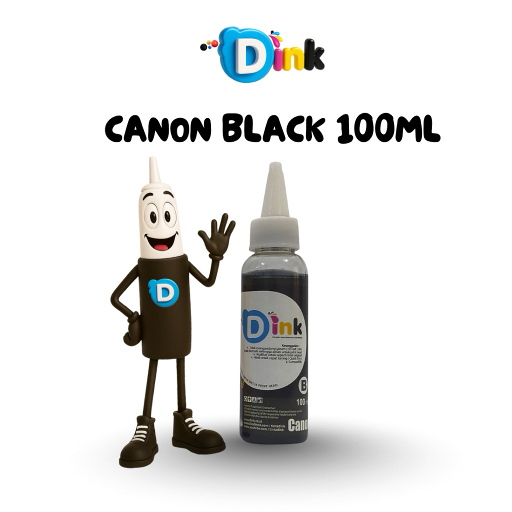 Jual Tinta Printer Canon Hitam 100 ml DInk | Shopee Indonesia