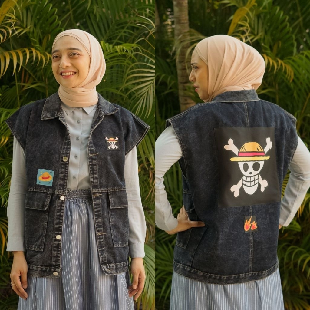 Jual Vest One Piece Jolly Roger Chikigo | Shopee Indonesia