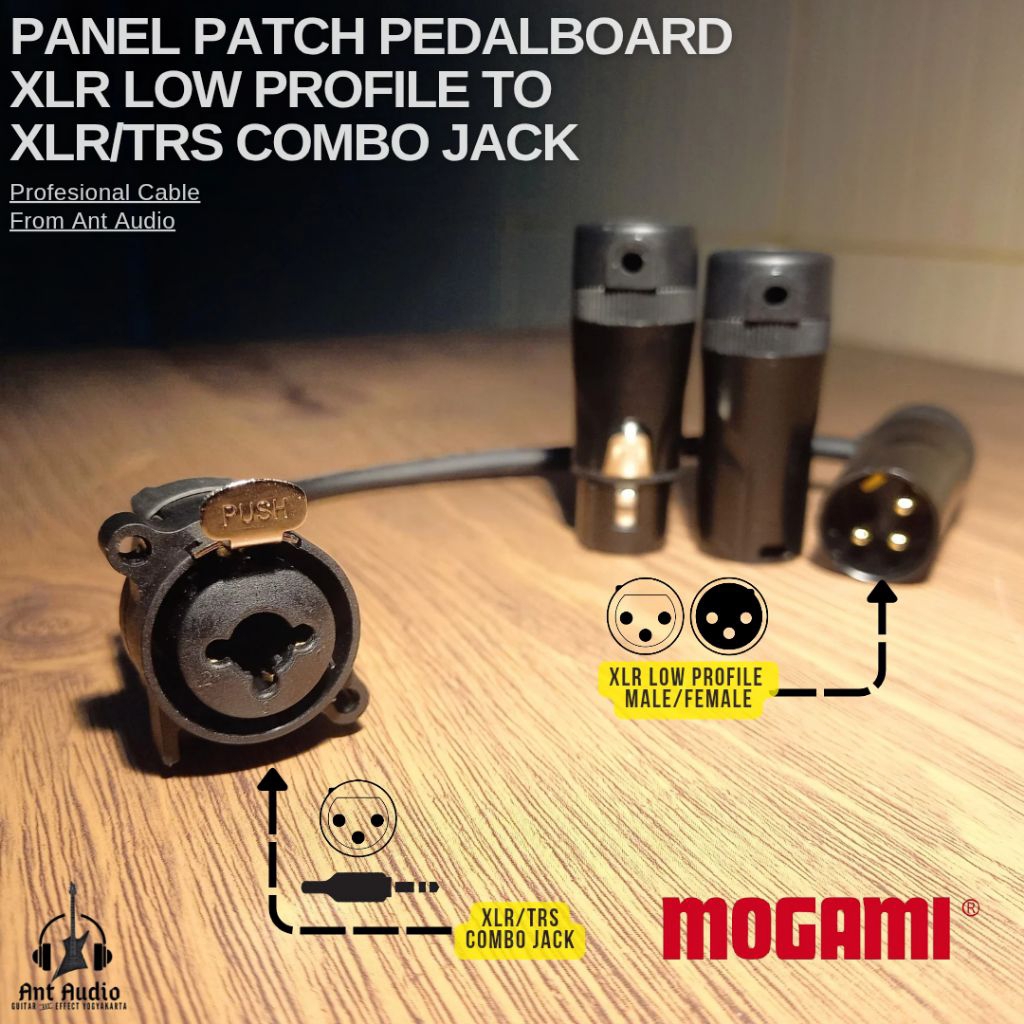 Jual Panel Patch Pedalboard XLR Low Profile to XLR/TRS Combo Jack ...