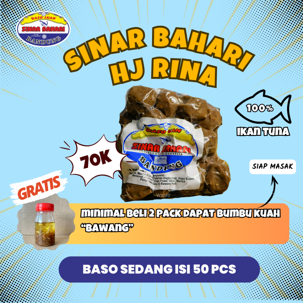 Jual Bakso Baso Ikan Sinar Bahari Paket Gocap Varian Sedang Bumbu Kuah ...