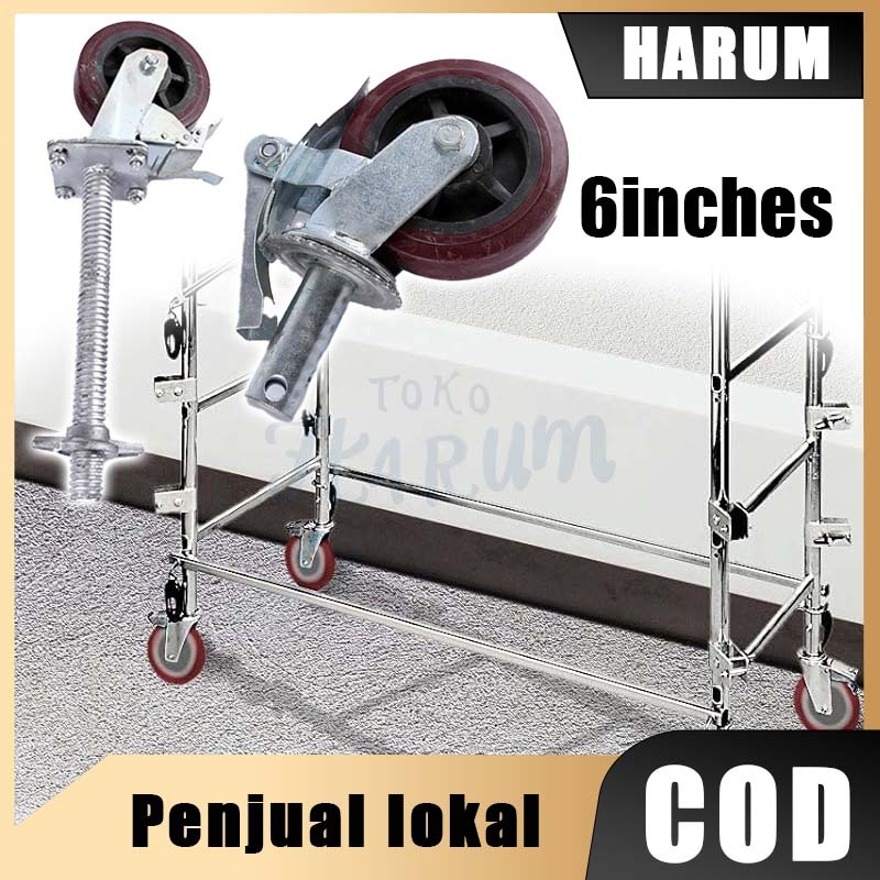 Jual Roda Steger Scaffolding / Roda Perancah Karet Rem 6 Inch / Roda ...