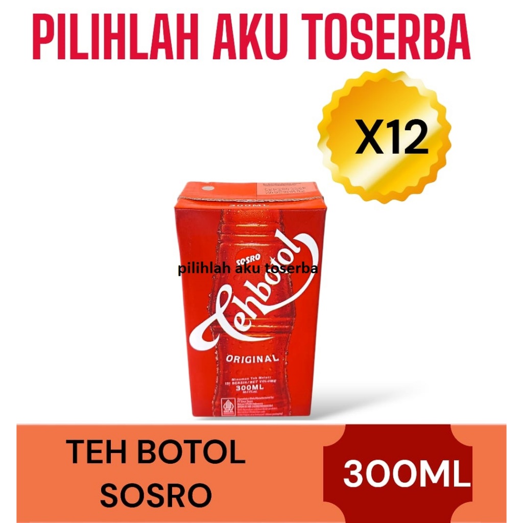 Jual Teh Botol Sosro Kotak Original 330 ml MENJADI 300 ML - ( HARGA 12 ...