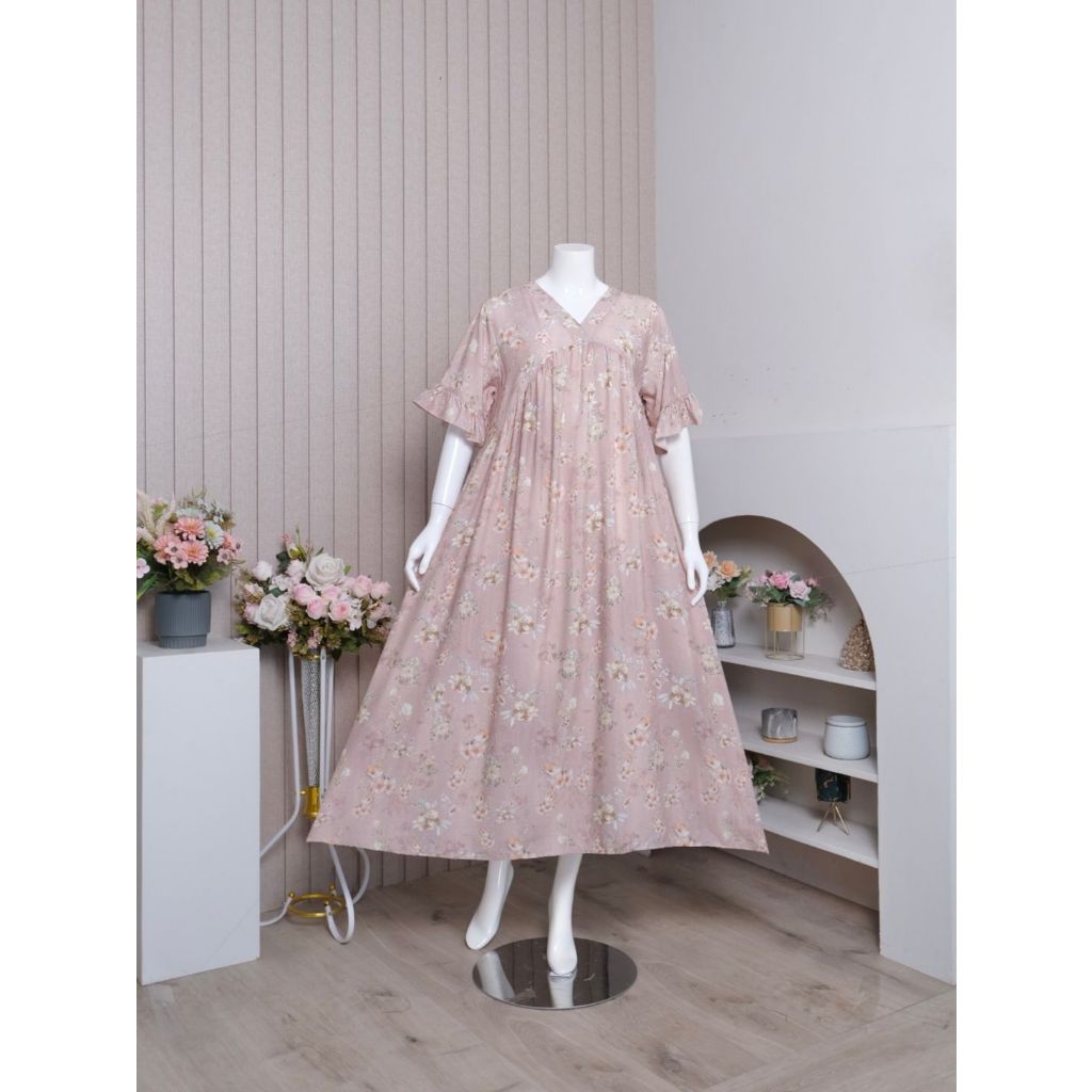 Jual Zoraya Daster Marshanda Long Panjang Dress Motif Premium Remaja Bumil Busui Terbaru ...