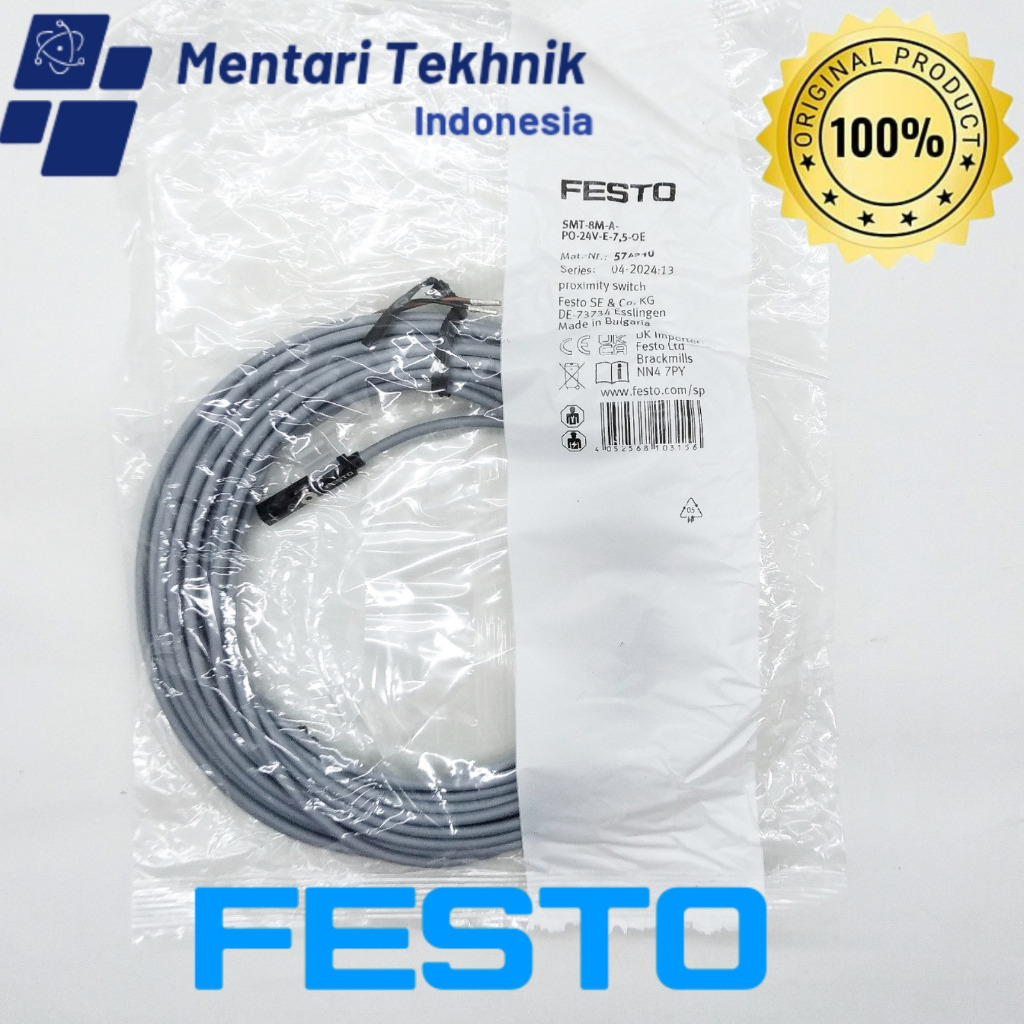 Jual SMT-8M-A-PO-24V-E-7,5-OE FESTO Proximity sensor 3-wire PNP N/C ...