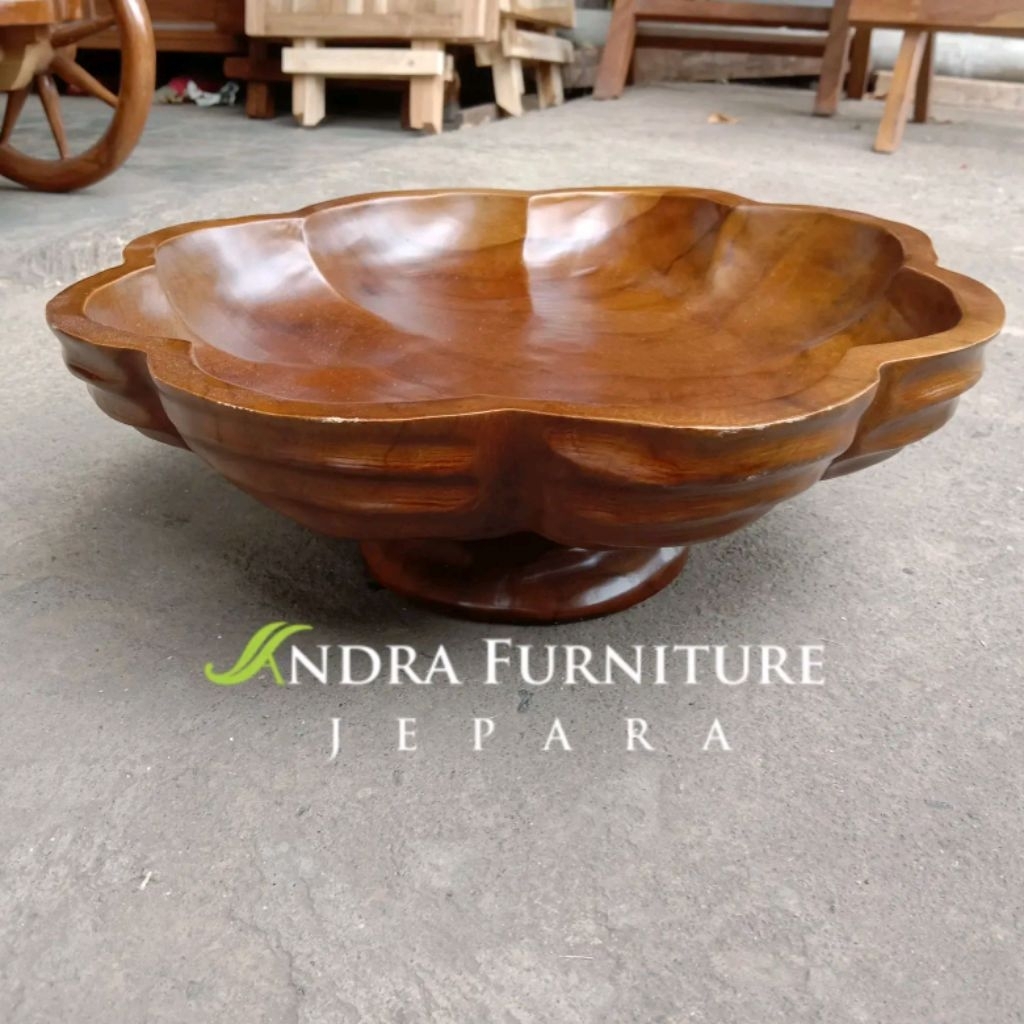 Jual tempat buah dari bahan kayu jati souvenir produk jepara | Shopee ...