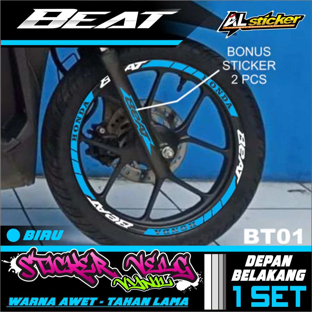 Jual STICKER CUTTING LIST VELG BEAT | STIKER AL | Shopee Indonesia