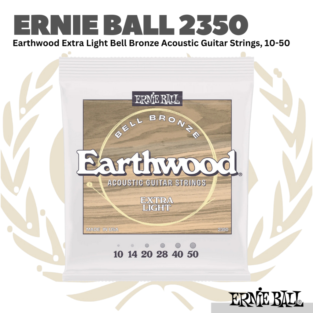 Jual Ernie Ball 2350 Earthwood Extra Light Bell Bronze Acoustic Guitar ...