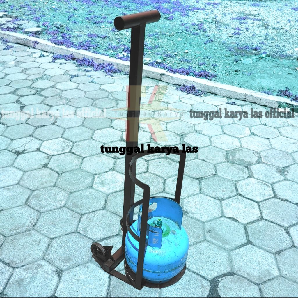 Jual Troli Roda Tabung Lpg Tanpa Angkat Troli Galon Aqua Gas Trolley ...