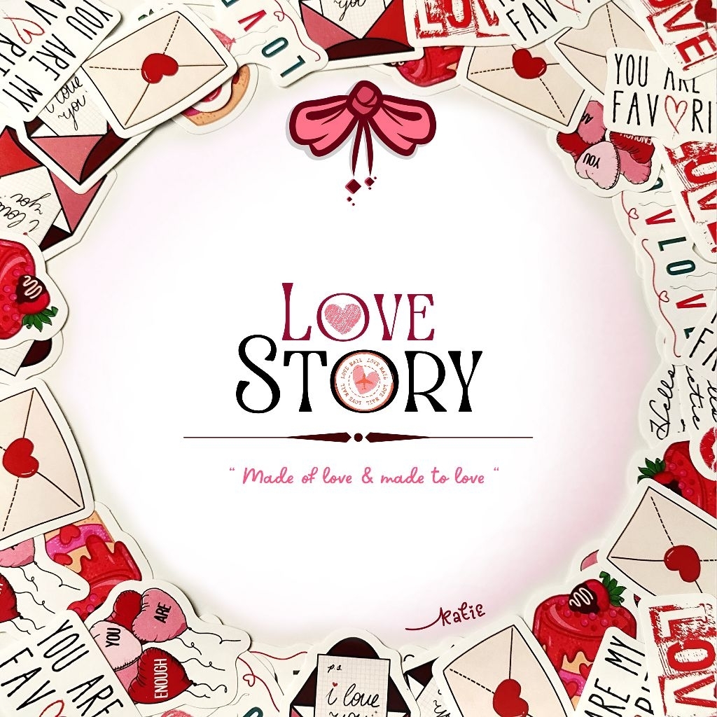 Jual {Pink!} Aesthetic Journal Sticker - Love Story (Satuan) | Shopee ...