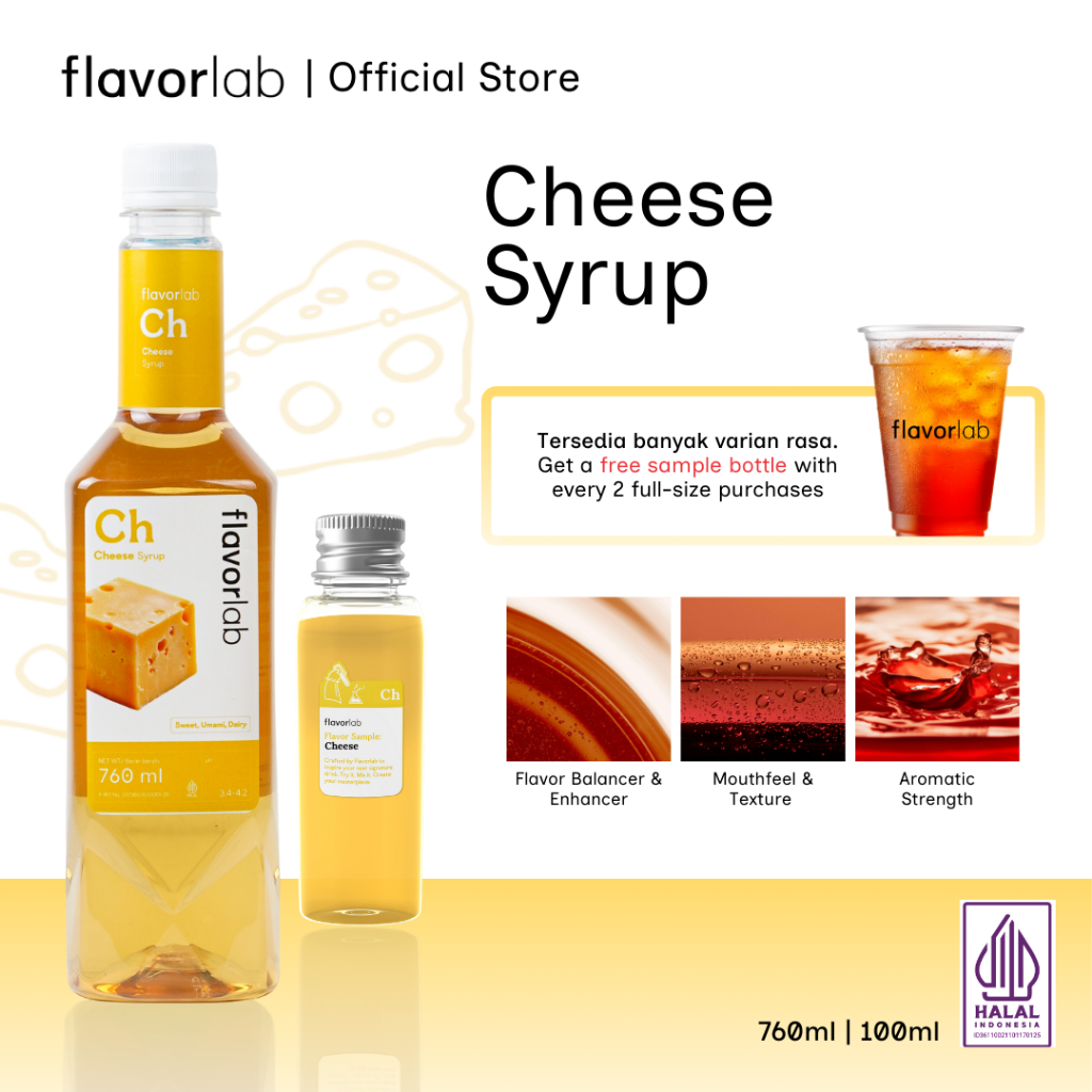 Jual Flavorlab Cheese Syrup Halal 760ml – Sirup Premium Rasa Keju untuk ...