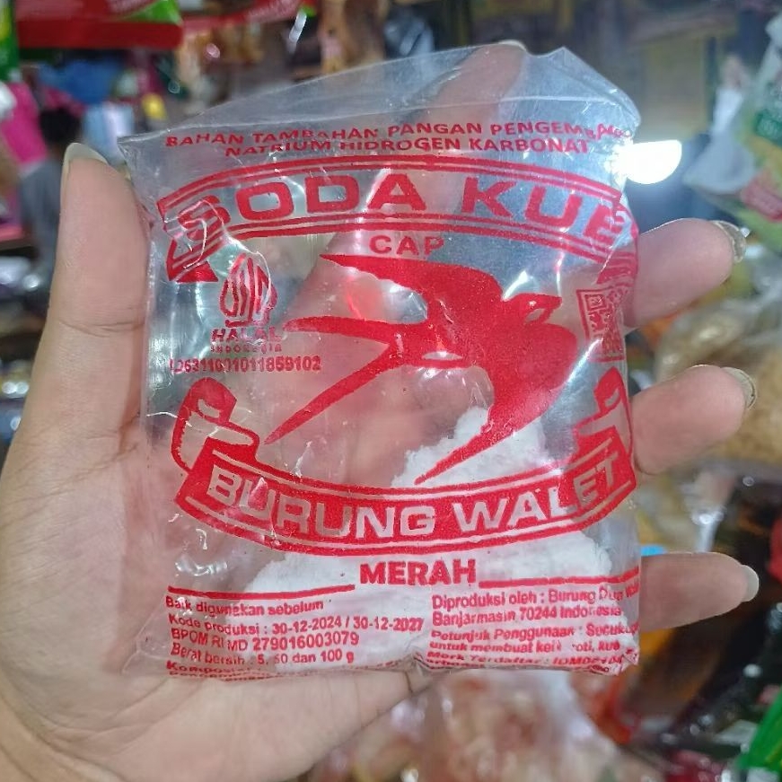Jual Soda Kue Cap Burung Walet Merah 5gr Pengembang Kue Baking Soda ...