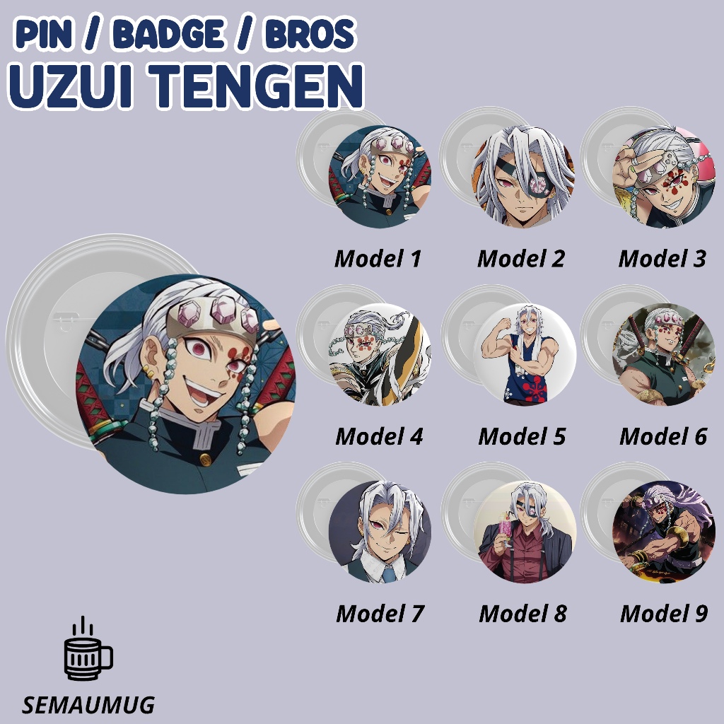 Jual PIN UZUI TENGEN DEMON SLAYER KADO BROS BADGE BULAT ANIME LUCU ...