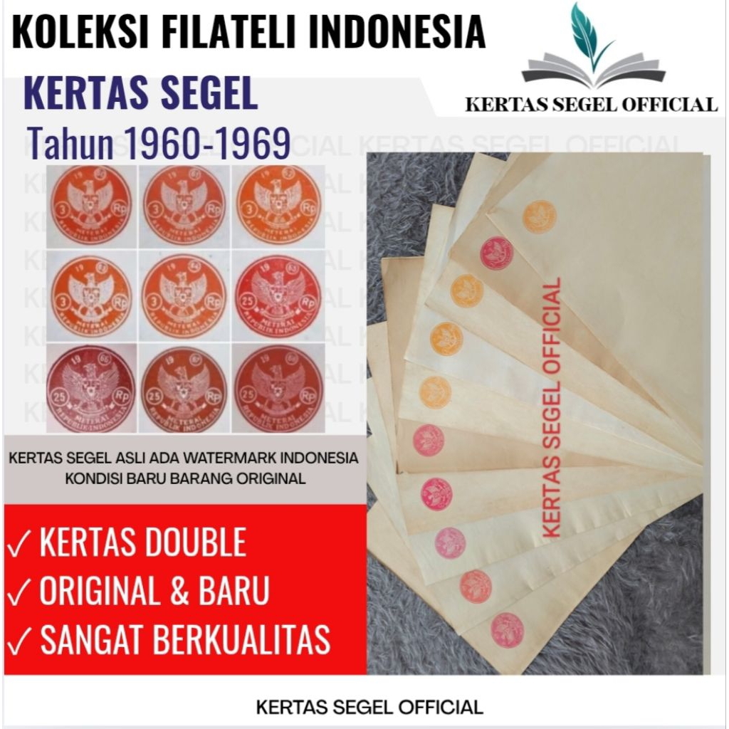 Jual KERTAS SEGEL TAHUN 1960 1961 1962 1963 1964 1965 1966 1967 1968 ...