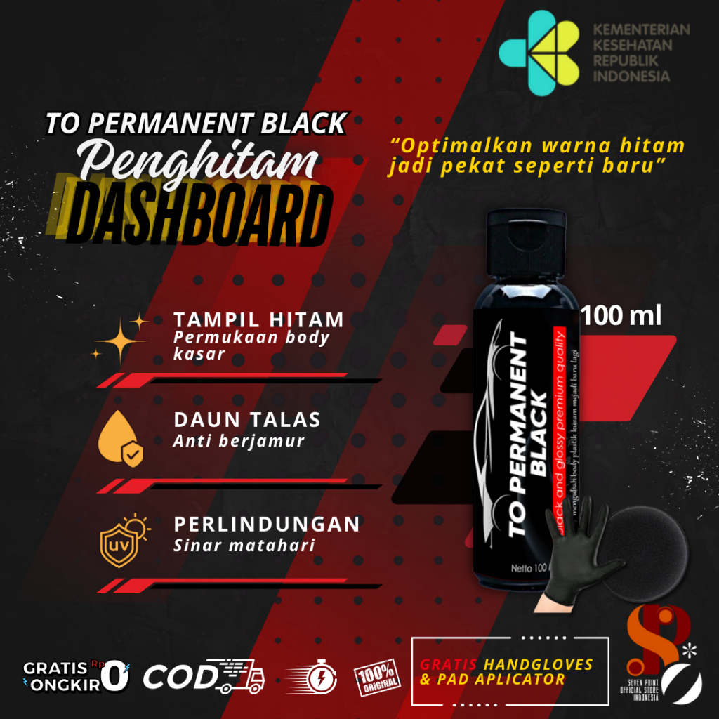 Jual TO PERMANENT BLACK PENGHITAM BODY MOTOR 100ML/PENGHITAM BODY MOTOR ...