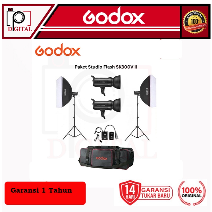 Jual Paket Lampu Studio Flash SK300II-V SK300 II-V SK300 Mark II 300Ws ...