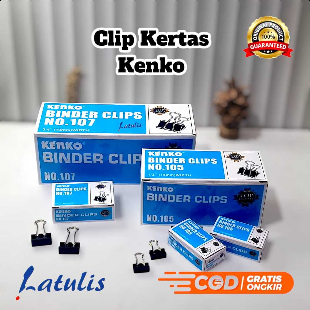Jual KENKO BINDER CLIP 105 , 155 , 107 , 111 , 200 , 206 / CLIP FILE ...