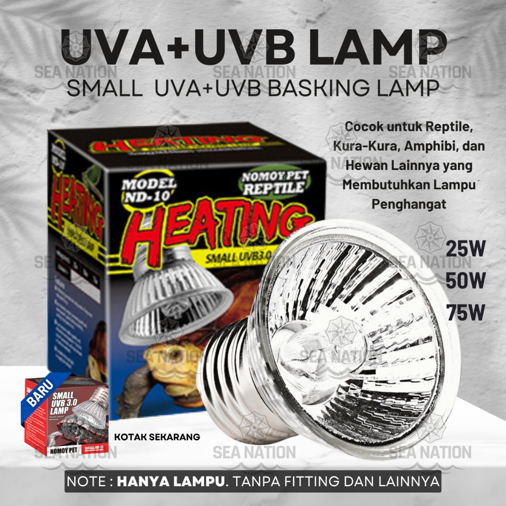 Jual Lampu Halogen UVA UVB 25 50 75 Watt Kecil Penghangat UV Reptil ...