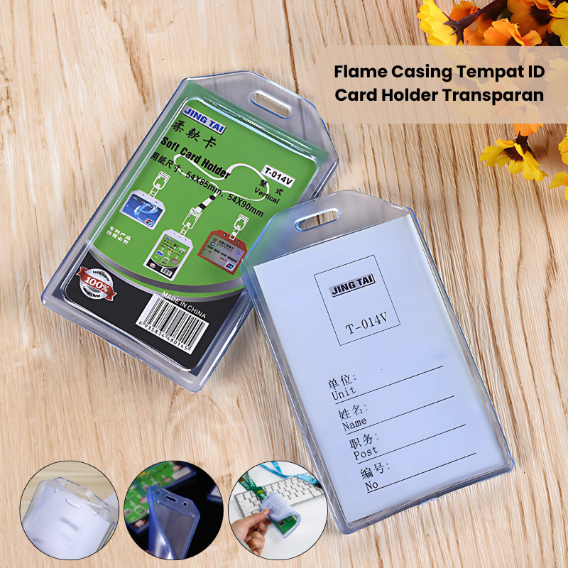 Jual DK89 Flame Casing Tempat ID Card Holder Transparan / Tempat ID ...