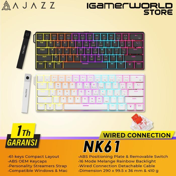 Jual Keyboard Gaming Ajazz NK61 Wired Removable Switch Mechanical ...