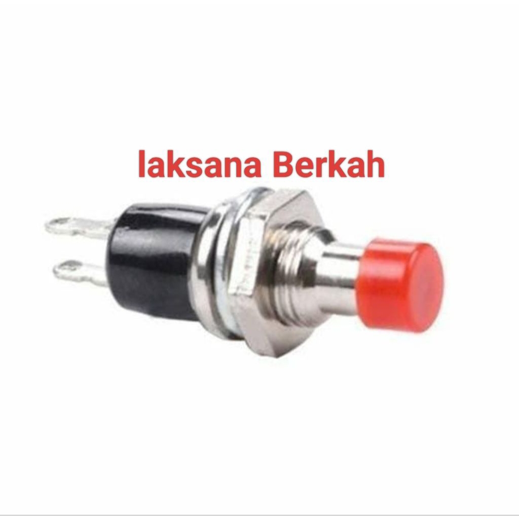 Jual switch push on bulat kecil besi I saklar push on bulat 2 pin mini ...