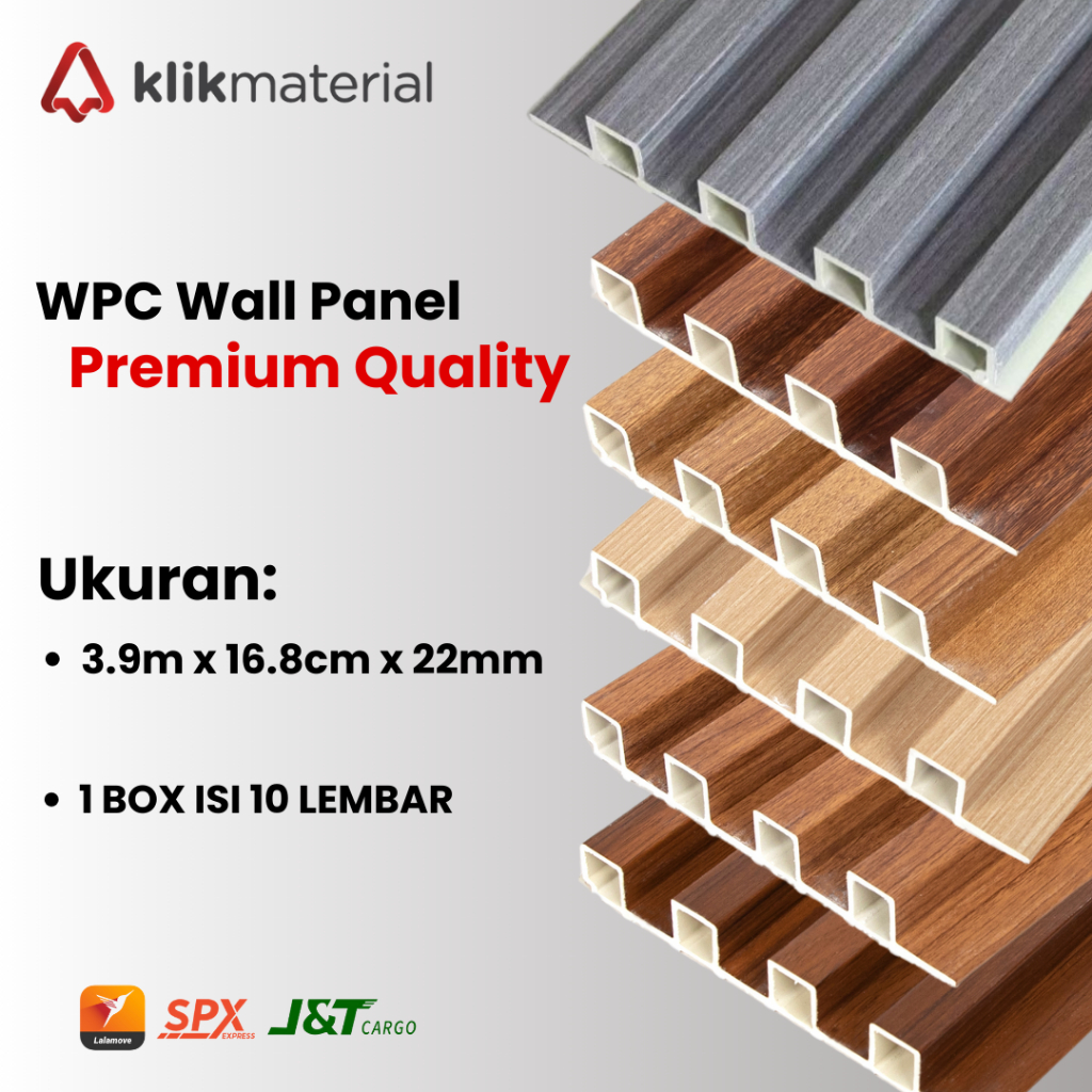 Jual Isi 10 Lembar Fluted WPC Wall Panel 4 Meter / Wallpanel Kotak ...