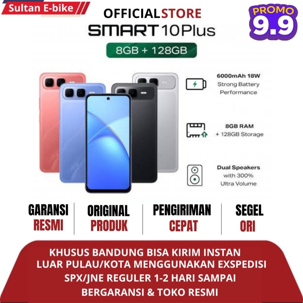 Jual Infinix Smart10 plus 8/128 GB Extra Ram 16GB Garansi Infinix 1 ...