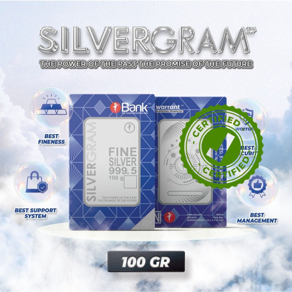 Jual Perak Batangan Murni Silvergram FINE SILVER 100 gram | Shopee ...