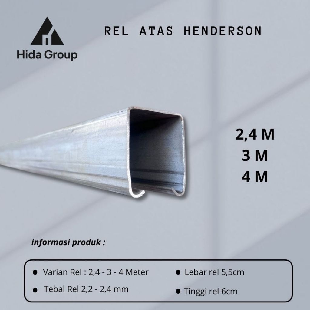 Jual Rel Atas Henderson / Rel Pintu Geser Henderson / Rel Garasi ...