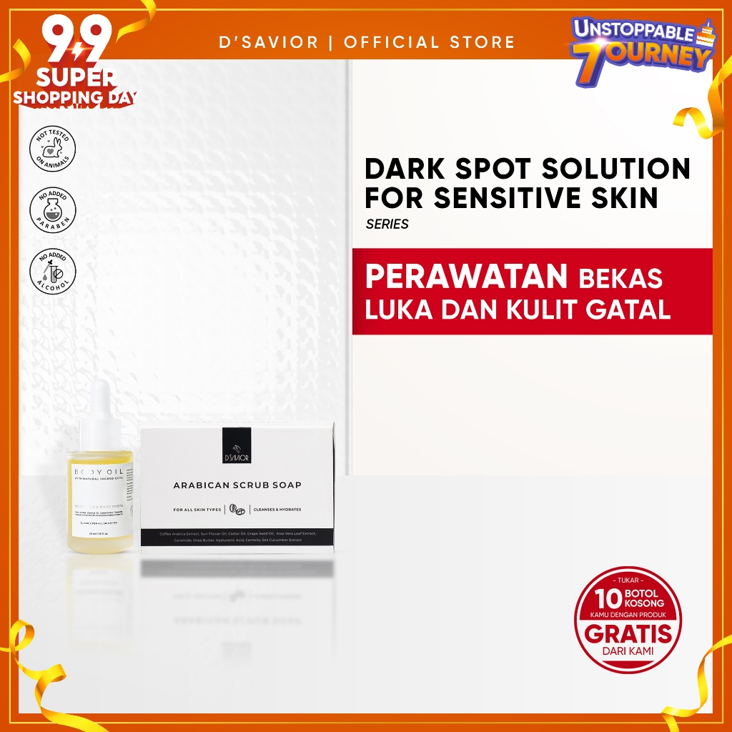 Jual D'SAVIOR Darkspot Solution for Sensitive Skin | Paket 2 produk ...