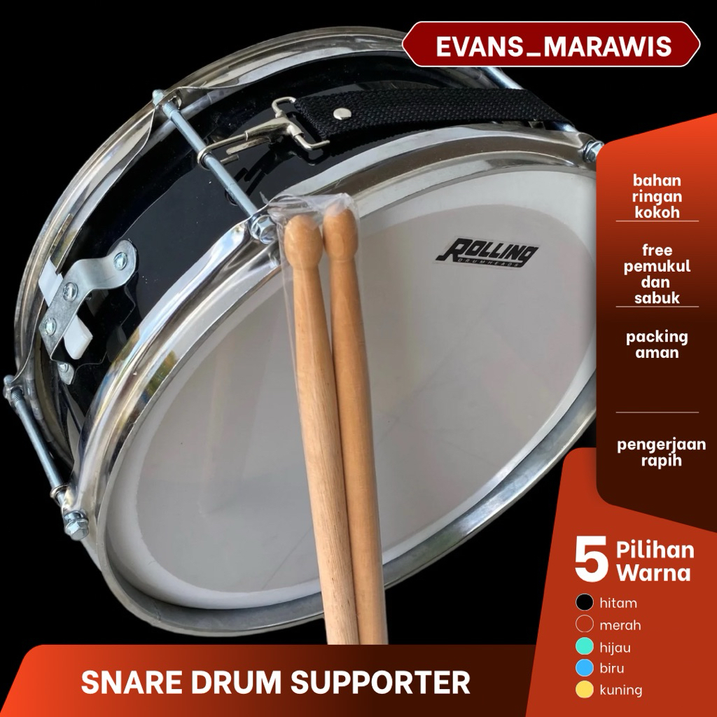 Jual SNARE DRUM PICOLO MARCHING BAND SUPPORTER tersedia ukuran 10 inch ...