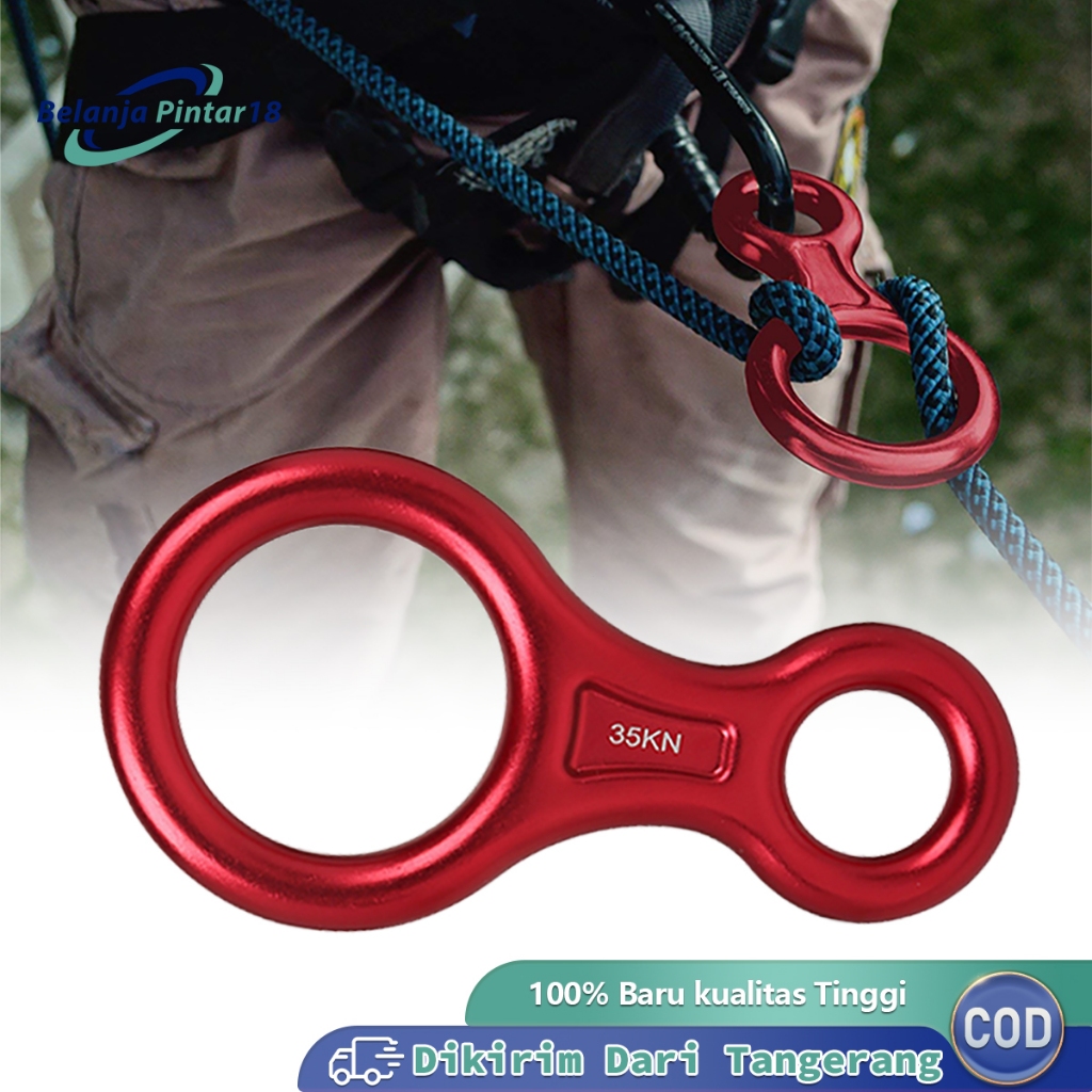 Jual 35KN Descender Ring Figure 8 Rigging Plate Heavy Duty Aluminum ...