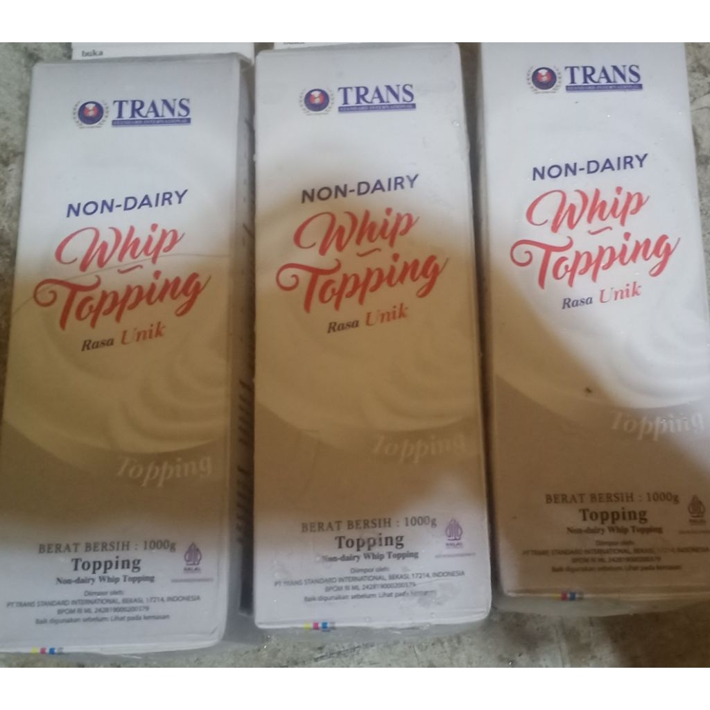 Jual Whipping cream / Whip Topping Non dairy Rasa unik merek Trans ...